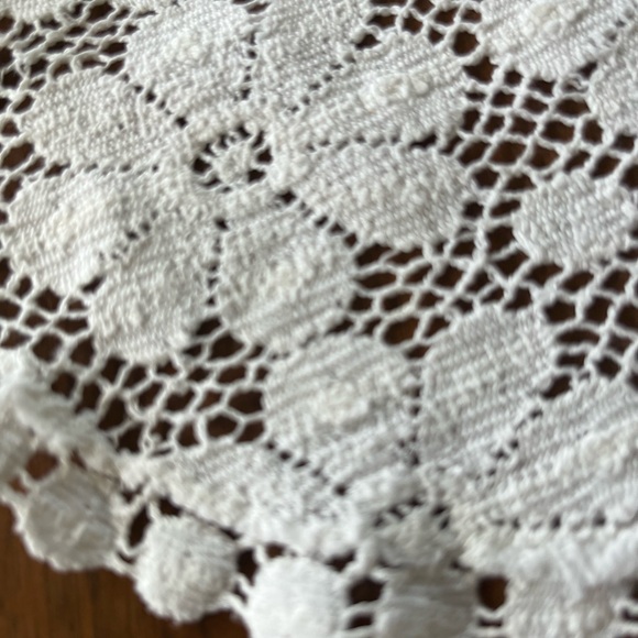 crocheted | Dining | Elegant White Lace Table Doily | Poshmark